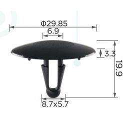 Купити кліпсу утеплювача капота Lexus 9046709006 Toyota 9046709000 ...